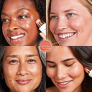 Ogee Sculpted Face Stick (CARNELIAN - SHEER LUMINOUS CORAL) Certified Organic Face Makeup - Multi-Use Cream Blush & Highlighter