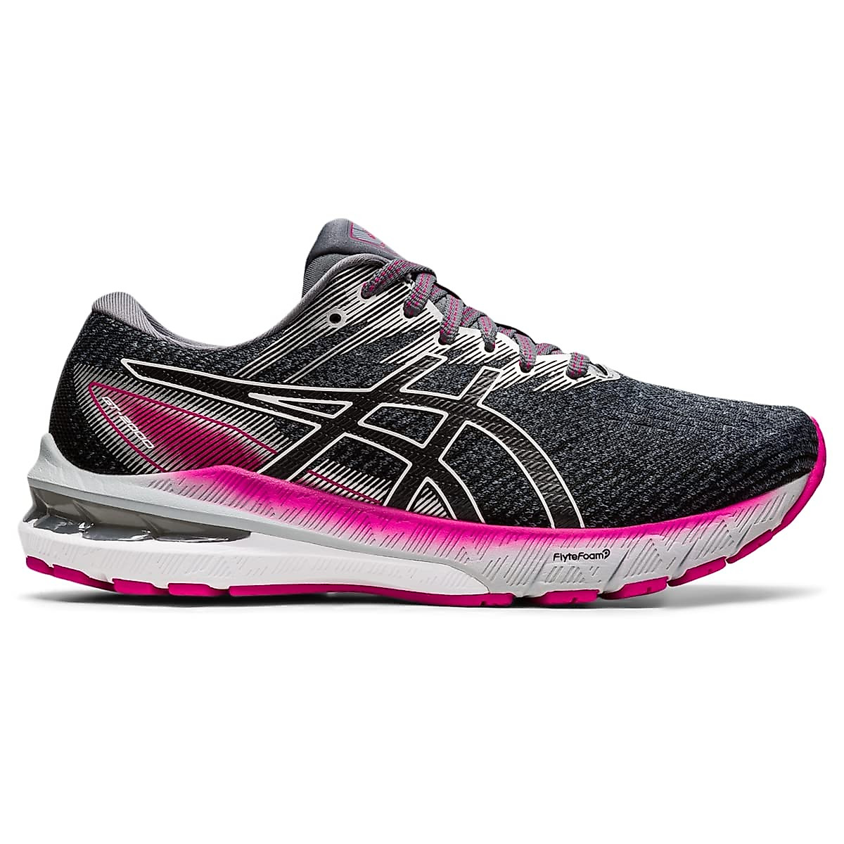 ASICS Women's GT-2000 10 Running Shoes, 8, Sheet Rock/Pink Rave