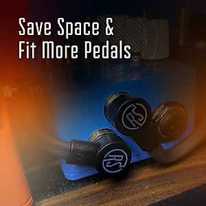 Rock Stock Guitar Pedal Patch Cables - 4 Inch S-Shape Right Angle Pedal Board Cable to Maximize Space - Durable & Low Noise Gold Plated Connectors
