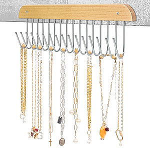 Jewelry Holder Organizer Wall Mount Necklace Holder Necklace Organizer, Hanging Jewelry Organizer
