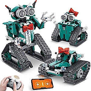 IQKidz Robot Building Toys for Kids - 3 in 1 APP/Remote Control STEM Educational Science Projects, Collectible Robot Family Set, Gift Ideas, for Boys, Girls Age 8 9 10 11 12 + Year Old (440 Pcs)