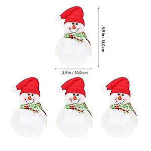 Abaodam 5pcs Christmas Cookie Boxes Christmas Candy Jars with Lids Plastic Christmas Candy Jars Plastic Storage Box Plastic Food Containers Candy for Kids Storage Jar Cans Christmas Box