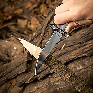Dispatch Folding Pocket Knife Stainless Steel Mirror Blade, with Wenge Wood Handle, Back Lock Design and Hand-blocking Design for Outdoor, Tactical, Survival, and EDC