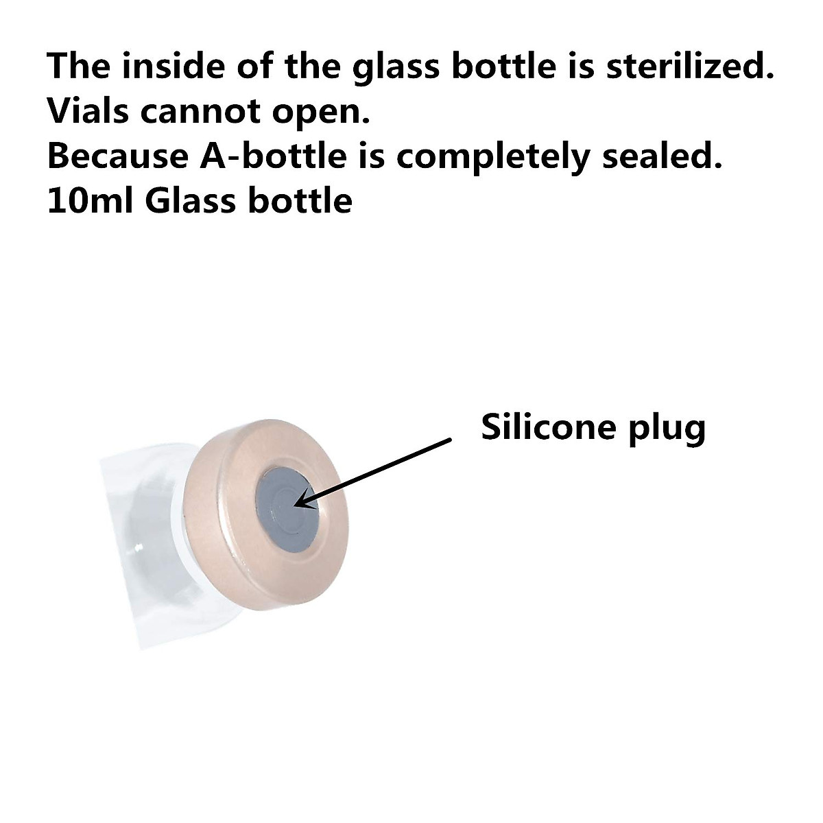 10ml Glass Bottle/sterile Transparent Vial (A-10Pcs)