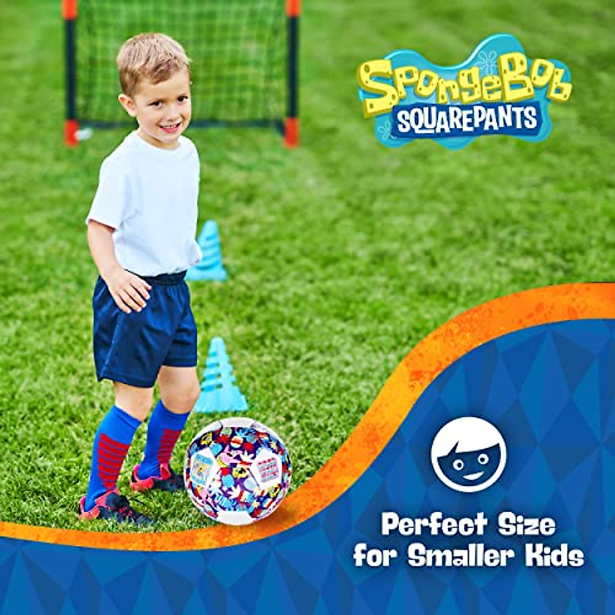 Capelli Sport Spongebob Squarepants Soccer Ball Size 5, Patrick Star and Pineapple Design Officially Licensed Futbol for Boys and Girls Soccer Players, Multi