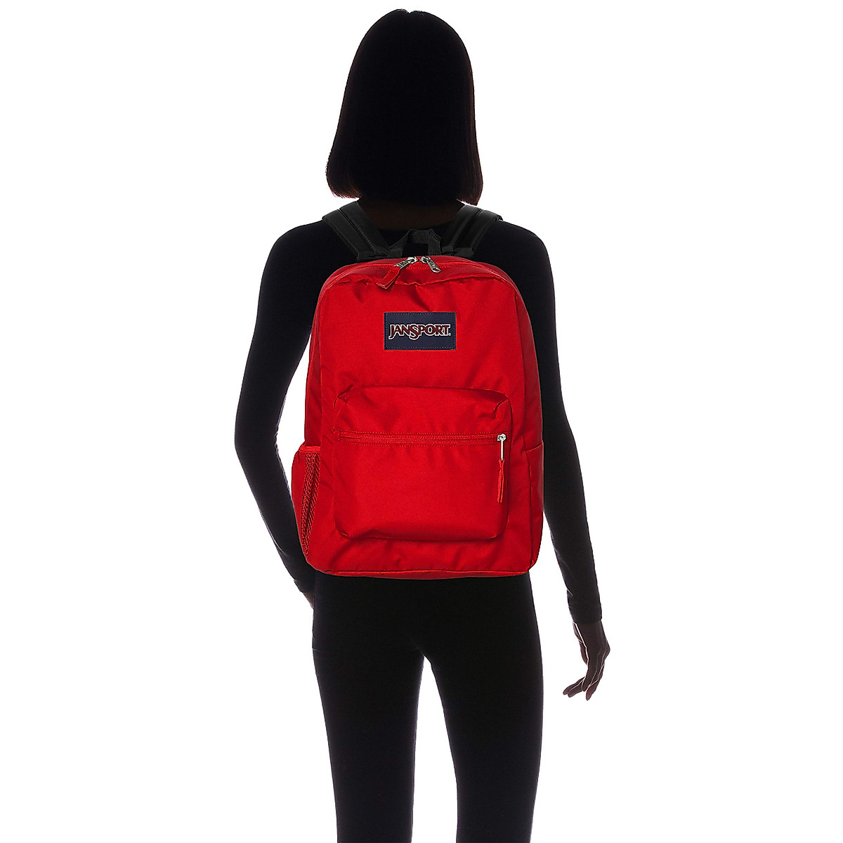 JanSport Cross Town Backpack, Red Tape, One Size