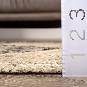 Rugs USA x Arvin Olano Axel Diamond Jute Area Rug, 4' x 6', Natural