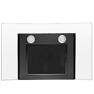 AKDY RH0475CFL Range Hood, 30 in, Black Painted