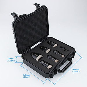 DKIBBITH 7 Packs Diamond Core Drill Bits, Angle Grinder Hole Saw for Porcelain Tile Granite Brick Concrete with 5/8-11 Thread Hex Shank Adapter, Size 3/4'' 1'' 1-1/4'' 1-3/8'' 1-1/2'' & 2'', Black