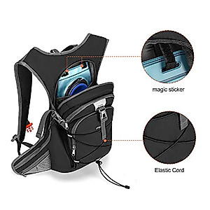 MOSISO Sling Backpack, Multipurpose Crossbody Shoulder Bag Travel Hiking Daypack & Hydration Pack Backpack, Light-Weight Compact Daypack Backpack Rucksack with 2 Liter Water Hydration Bladder