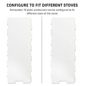 Folding Stove Windscreen for Camping Stove Windshield 16 Plates Camping Burner Windshield Lightweight Camp Stove Windscreen for Butane Burner Wind Screen Aluminium Alloy Grill Wind Blocker