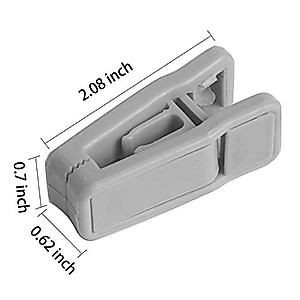 Aoshang 20 Pack Plastic Finger Clips for Hangers,Slim-line Finger Clips Plastic Hanger Clip for Velvet Hangers or Hanger (Gray)