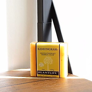Plantlife Lemongrass Bar Soap - Moisturizing and Soothing Soap for Your Skin - Hand Crafted Using Plant-Based Ingredients - Made in California 4oz Bar