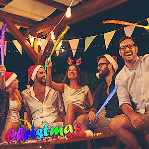 BouQuw 25 Pack Glow Sticks Mardi Gras Party Supplies ,Glow in the Dark Party Supplies,3 Models Flashing Sticks, Fiber Optic Wands Light up Sticks Fit Wedding Birthday Easter valentine's day