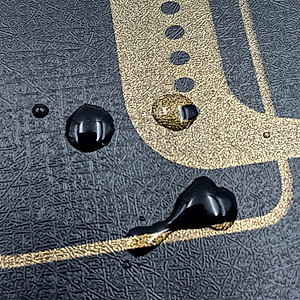 SimpleLife4U Geometric Pattern Shelf Drawer Liner Self-Adhesive Black Countertop Protect Paper for Furniture 17.7 Inch by 9.8 Feet