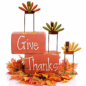 Decorative Candle Holder Thanksgiving Turkey Decorations Set of 3, Metal Turkey Home Decor Accent Rustic Tealight Candle Holder Centerpiece for Dining Room Table, Coffee Table Decor