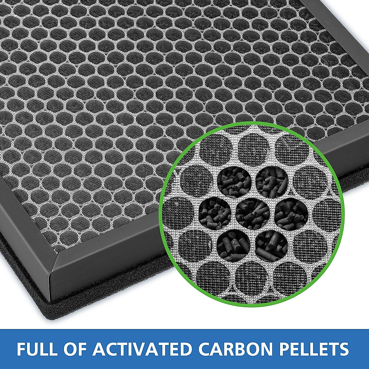 2 Pack AP1002 Replacement Filter AP1002-RF, Compatible with AIRTOK AP1002 Air Purifier, H13 True HEPA