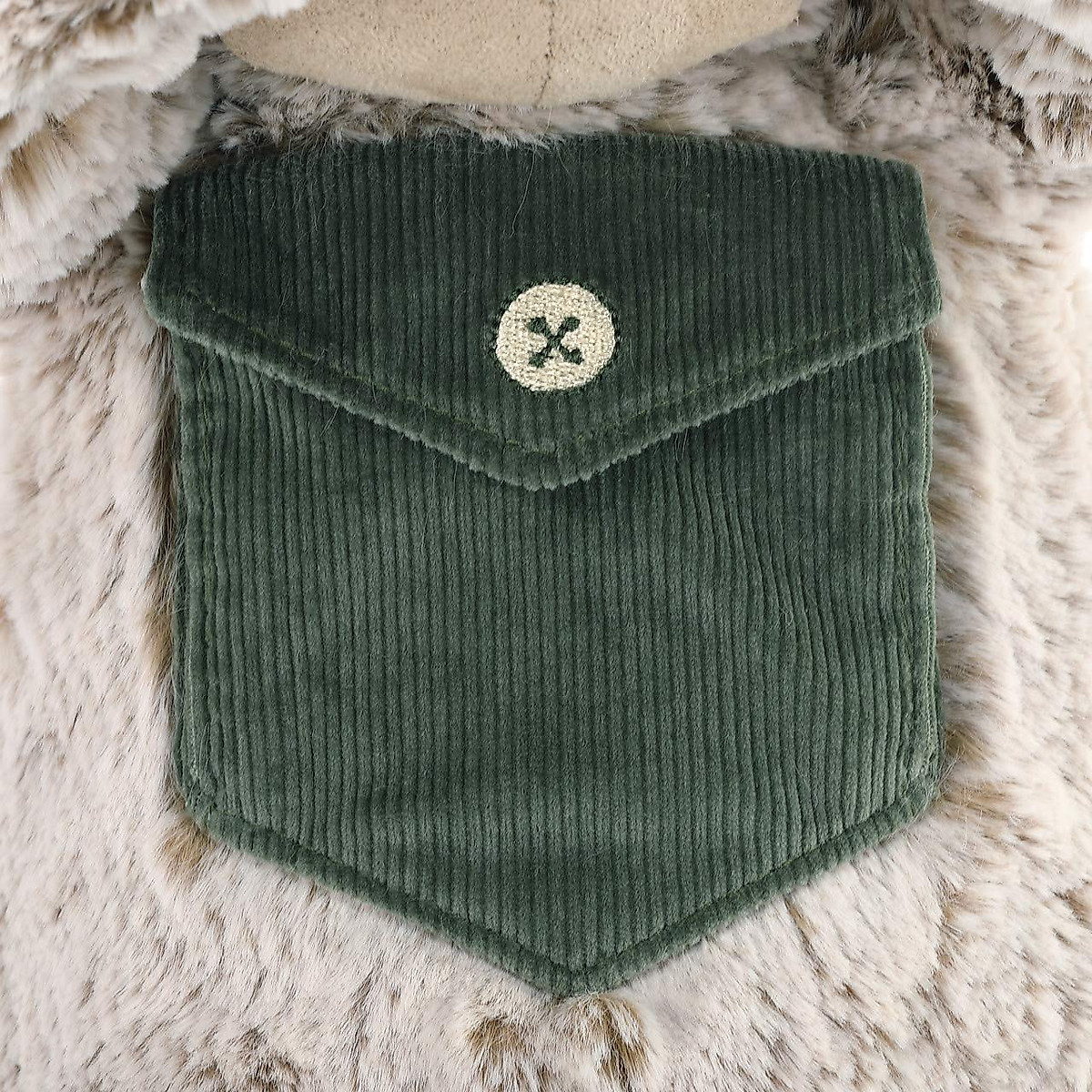 DEMDACO Pocket Prayer Teddy Bear Soft Grey 16 inch Plush Fabric Stuffed Animal Toy