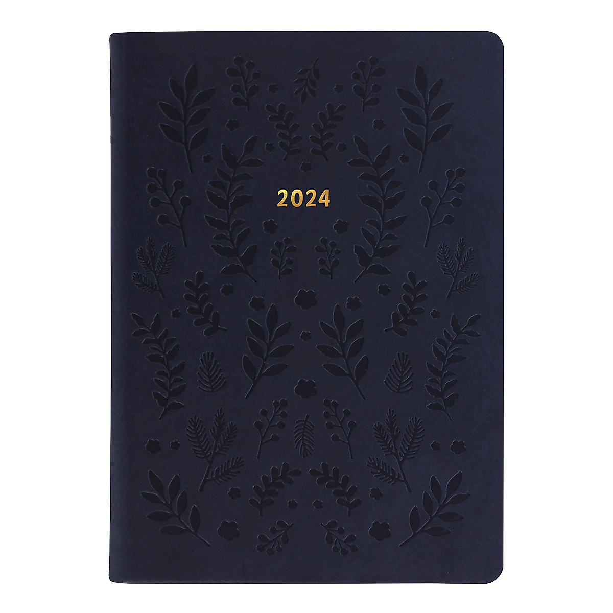 Letts of London Woodland Weekly Planner, 12 Months, January to December, 2024, A5 Size, 8.25" x 5.875", Multilingual, Navy (C082165-24)