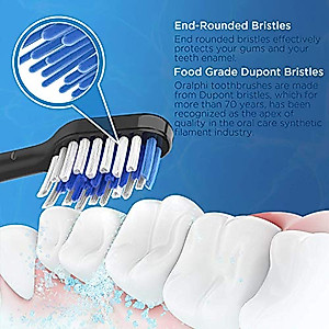 Brush Heads for Waterpik Complete Care 5.0 & 9.0, 4-Pack, Black