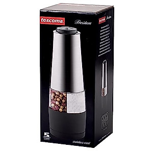 Tescoma Electric Pepper/Salt Mill, 2 in 1 President, Assorted, 9.1 x 9.1 x 21 cm