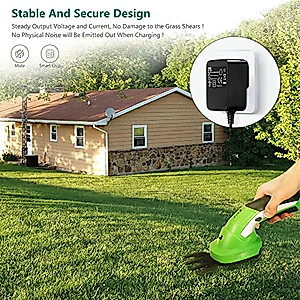 FITE ON 9V AC Adapter Replacement for Grass Shears 7.2V Electric Trimmer 2 in 1 Cordless Garden Tools Hedge Trimmer Battery Charger Power Supply Cord UL Listed