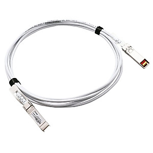 [White Colored] 25GbE SFP28 DAC Twinax Cable, 3.0 Meter 25GBASE-CR SFP28 Passive Copper Cable, Compatible for Mellanox MCP2M00-A003, Netgear, Supermicro,TP-link, Open Source Switches