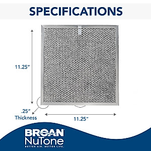 Broan-NuTone BPQTF Charcoal QT20000 Series Range Hoods, Carbon Air Filter, 1 Count (Pack of 1), Grey