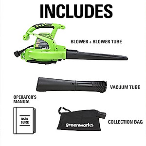 Greenworks 12 Amp 2-Speed (230 MPH / 375 CFM) Blower / Vacuum