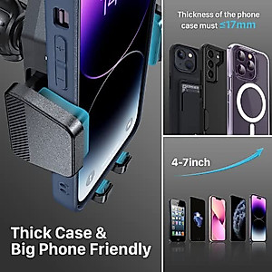 APPS2Car Phone Mount for Car Dashboard & Windshield Military Sturdy Suction Cup Phone Holder [Thick Cases & Big Phones Friendly] Cell Phone Cradle, Compatible with iPhone 14 13 All Phones & Truck/SUV