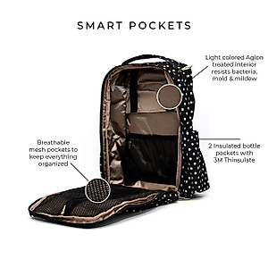 JuJuBe Be Right Back Unisex Travel Backpack, Diaper Bag with Memory Foam Changing Pad, Be Fashionably Organized Anywhere