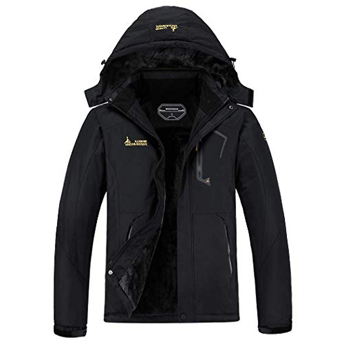 MOERDENG Men's Waterproof Ski Jacket Warm Winter Snow Coat Mountain Windbreaker Hooded Raincoat
