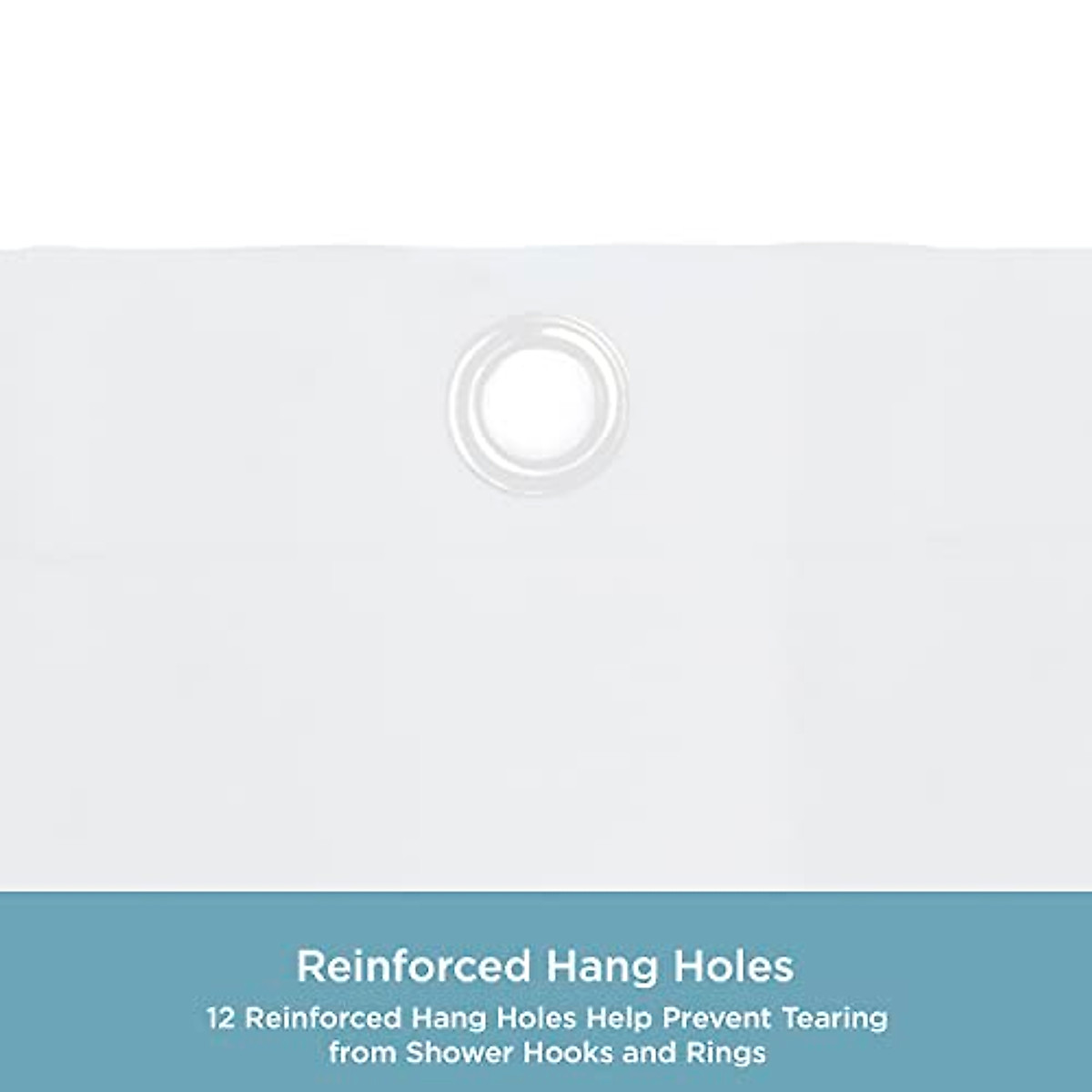 Kenney Lightweight 3 Gauge Waterproof PEVA Shower Curtain Liner with Durable Eyelet Hang Holes and Weighted Magnetic Hem for Bathroom, 70" W x 72" H, Clear