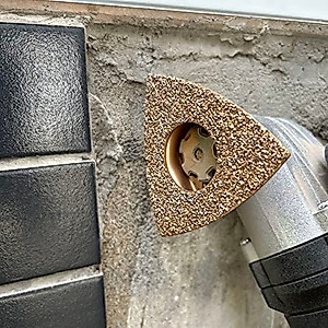 XXGO 6 Pcs Multi Tool Blades Carbide for Grit Grout Removal Compatible with Bosch Chicago Craftsman Dewalt Dremel Fein Genesis Harbor Freight Makita Milwaukee Porter Cable Ridgid Ryobi Rockwell XG8510