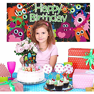 N05280-DXQ-MonsterBash Monster Bash Birthday Party Supplies Decorations Cake Topper Balloons Favors Backdrop Banner Decor