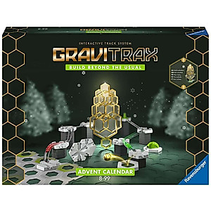 Ravensburger GraviTrax Advent Calendar 2022 - Interactive Marble Run Construction Toy | STEM Learning | Gravity Race Course | Magnetic Obstacle Tracks | Suitable for Ages 8 and Up