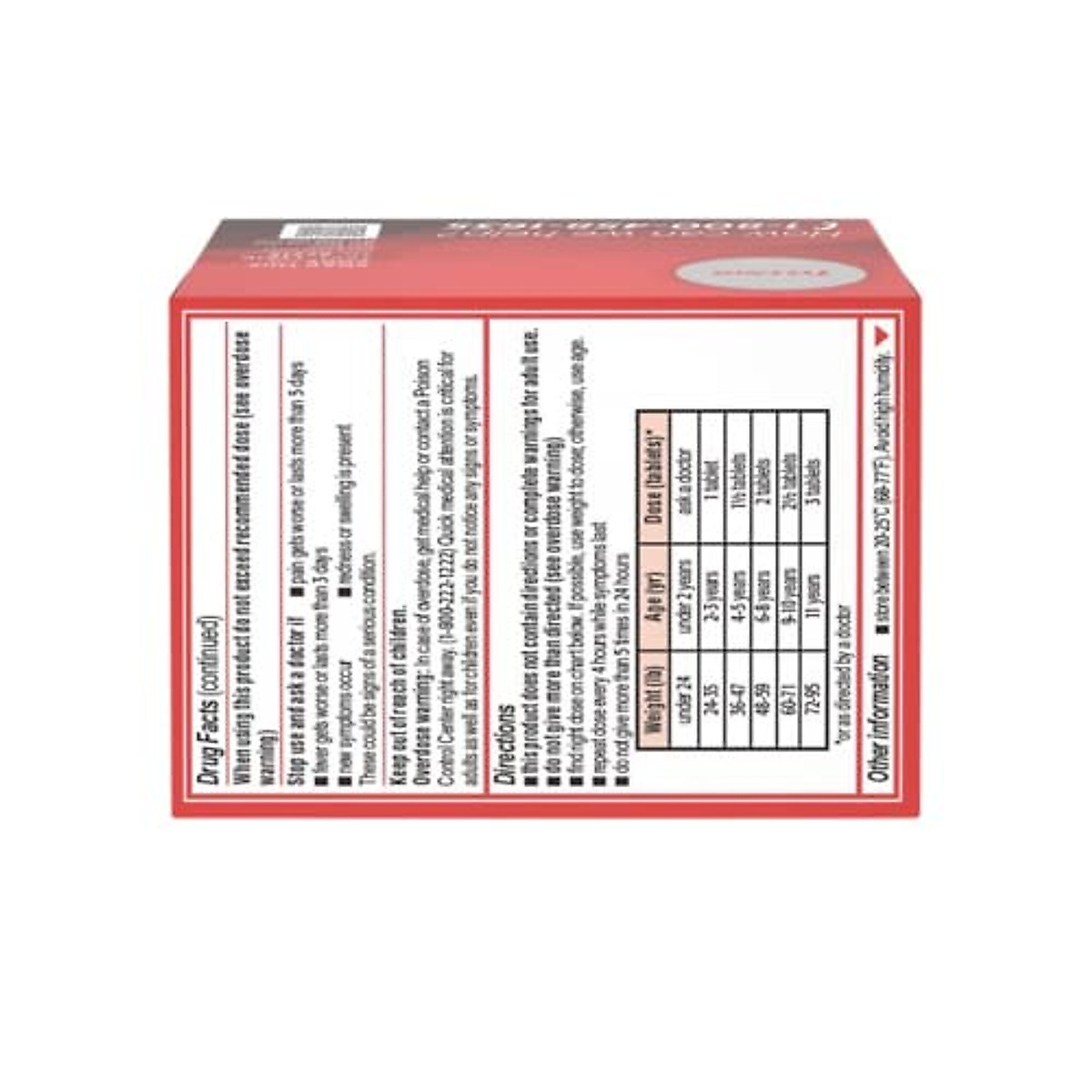 Tylenol Children's Pain + Fever Chewable Tablets Grape Flavor - 24 ct, Pack of 4