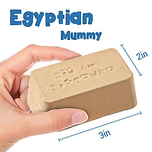 XX Excavation Dig Kit for Kids Egyptian Mummy Toy Get One of Six Style Objects at Random(1 pack)