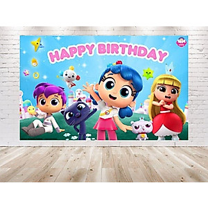 5x3 FT True and The Rainbow Kingdom Birthday Party Backdrop for Theme Party Decorations Banner