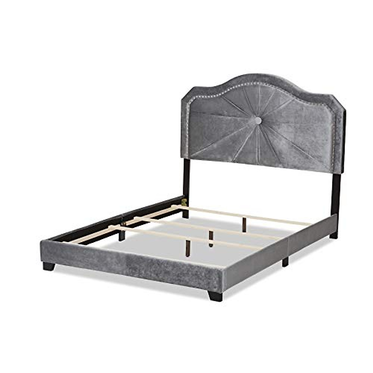 Baxton Studio Beds (Box Spring Required), Queen, Gray