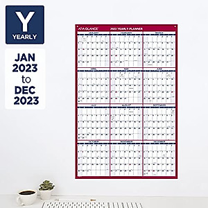 AT-A-GLANCE 2023 Wall Calendar, 24" x 36", Extra Large, Monthly, Paper, Reversible, Vertical/Horizontal (PM21228)