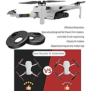 Darkhorse Upgraded Aluminum Motor Cover Cap 4 Pieces Compatible with DJI Mini 3 Pro Drone Accessory - Dustproof,Waterproof, Protection Mounts - Red
