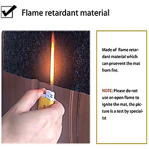 SMART HOME CHEF 36"x60" Under Grill Mat for Outdoor Grill Absorb Liquid Protecting Decks and Patios from Grease Splatter and Other Messes Thickened Gas Grill Mat(0.15" Thickness