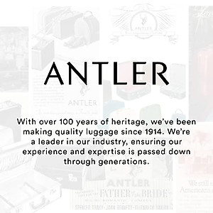 ANTLER | Stamford | 21 Inch Carry On Luggage | Lightweight Suitcase with Wheels and USB Port | Hard Case Luggage | Travel Suitcase with Packing Divider | TSA Approved Lock | Polycarbonate | Black