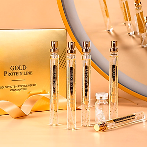 CYSMJDKJ Instalift Protein Thread Lifting Set, Soluble Protein Threads and Nano Gold Essence Combination, Absorbable Collagen Thread for Face Lift, Smoothes Fine Lines