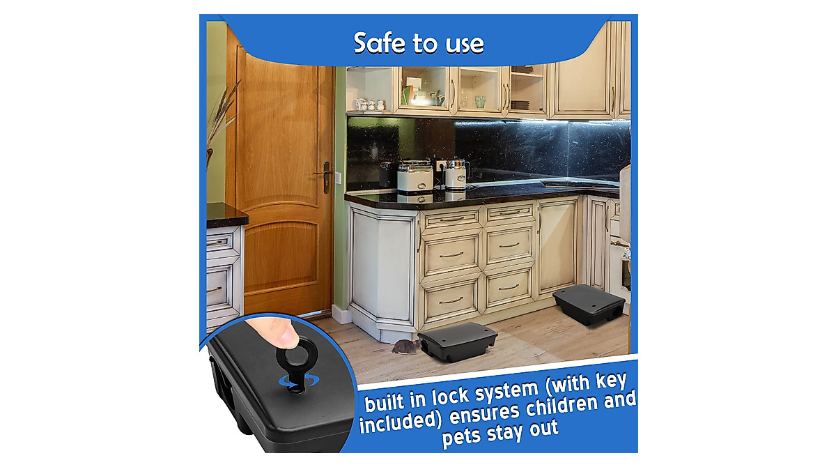 Qualirey Large Rat Bait Station with Key Rat Bait Station Traps ...