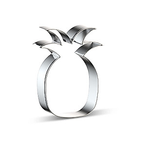 Tropical Hawaiian Cookie Cutter Set - 6 Piece - Flamingo, Palm Tree, Pineapple, Watermelon, Cactus Shaped Cookie Cutters Biscuit Fondant Mold for Summer Tropical Beach Party Supplies - Stainless Steel