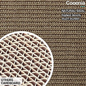 Cooenia Sisal Cat Scratcher, Cat Arch Self Groomer Massager with Cat Hair Brush and Kitty Ball Toy, Cat Scratch Pad for Kittens and Indoor Cats - Reversible Design