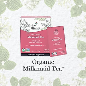 Earth Mama Angel Baby Organic Milkmaid Nursing Tea, 16 Teabags/Box (Pack of 2)