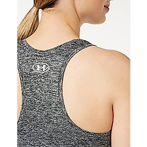 Under Armour Women's Tech Twist Tank Top , Black (001)/Metallic Silver , 3X